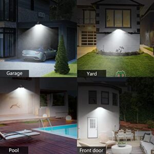 CEOTIS Solar Outdoor Lights, 243 LED 3500LM Motion Sensor Solar Lights for Outside, IP65 Waterproof 3 Heads Security Flood Lights, Separate Solar Panel Remote Control 3 Modes Wall Lights