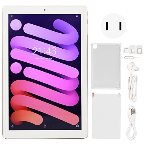 Jaerb Tablet, 10 Inch Tablet Call Support 100-240V 10 Inch IPS Screen Octa Core Processor for Travel (US Plug)