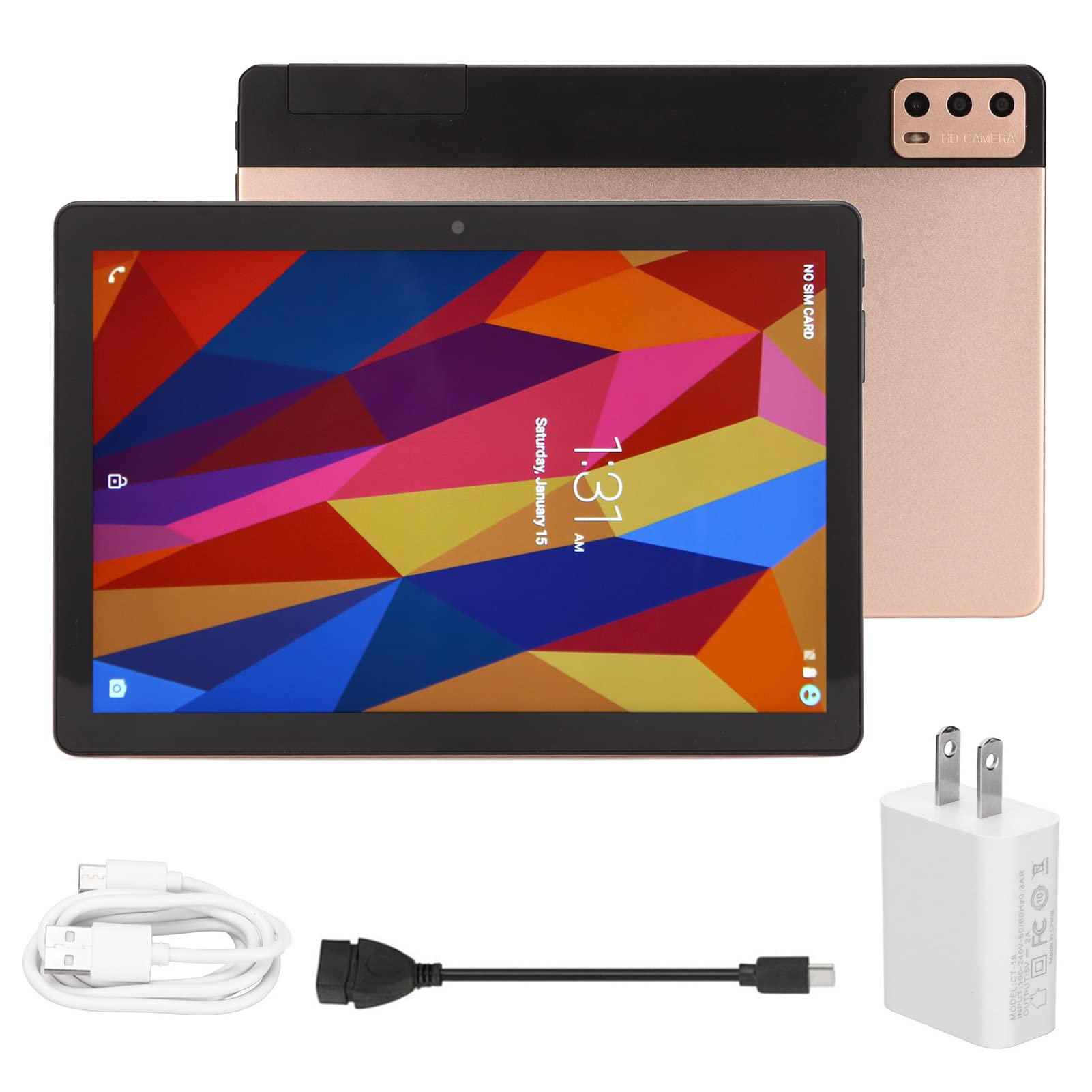 GUPE Portable Tablet, 10.1 Inch Tablet 8GB RAM 256GB ROM 5MP 13MP 1920x1200 (US Plug)