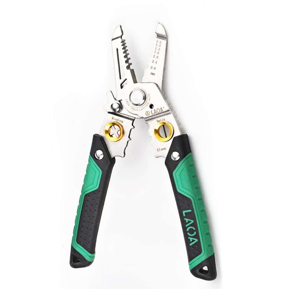 LAOA Wire Stripper Wire Stripper Tool,7-in-1 Multi Function Wire Plier Tool,Wire crimping tool,Stainless Steel Wire Crimper,Cable Stripper Multi-Function Electrician Pliers