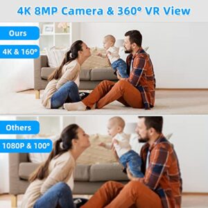 4K Spy Camera Hidden Camera with SD Card (64G), 2.4G&5GHz WiFi Mini Camera, Nanny Cam Hidden Camera with Human Detection, Night Vision, 160°Wide View-Angle, Type C Spy Camera Charger for Home Security