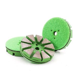 3pcs 3" diamond floor polishing pad metal bond grinding discs for tile stone marble concrete granite ceramics glass by ydrown (30 grit)