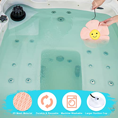 Hot Tub Scum Absorber, Reusable Scum Absorber for Spa Hot Tub Keeps Hot Tub Water Clean and Clear, Hot Tub Cleaner for Inside Surface, Pool Scum Absorber Sponge, Hot Tub Accessories for Adults