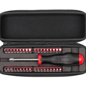 TEKTON 1/4 Inch Bit Driver and Bit Set with Case, 37-Piece | DBH93101