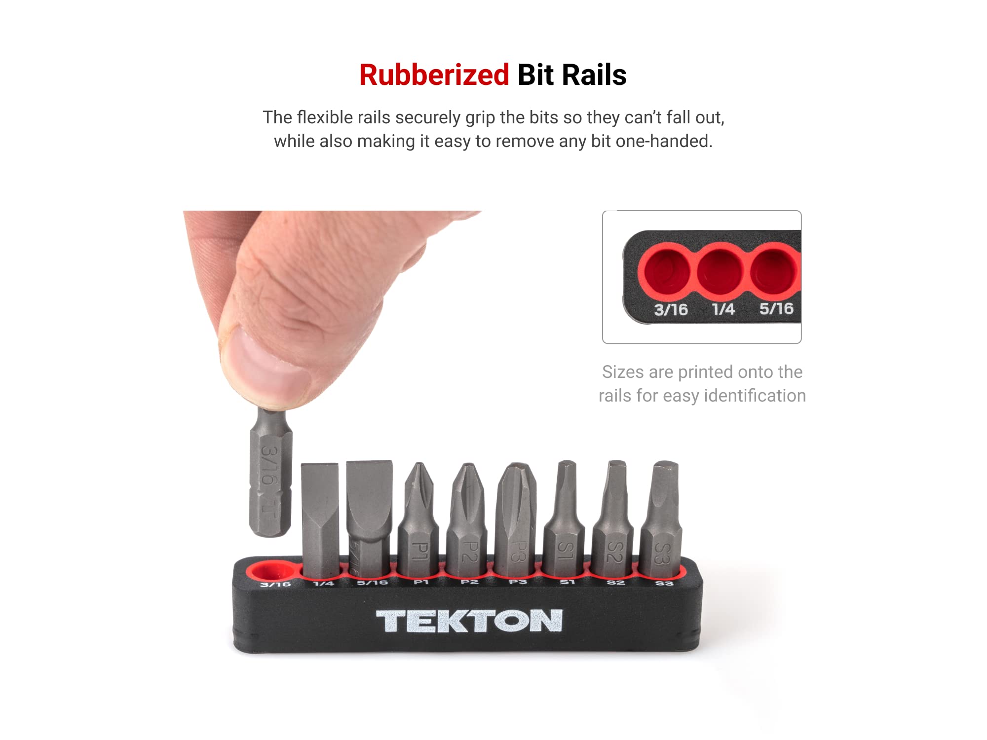 TEKTON 1/4 Inch Bit Driver and Bit Set with Case, 37-Piece | DBH93101