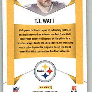 T.J. WATT 2021 Score Game Face #5 NM+-MT+ NFL Football Steelers