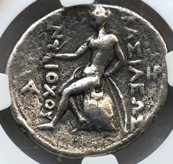 GR 281-261 BC Ancient Seleucid Empire under Antiochus I Authenticated Silver Coin Tetradrachm Choice Fine NGC