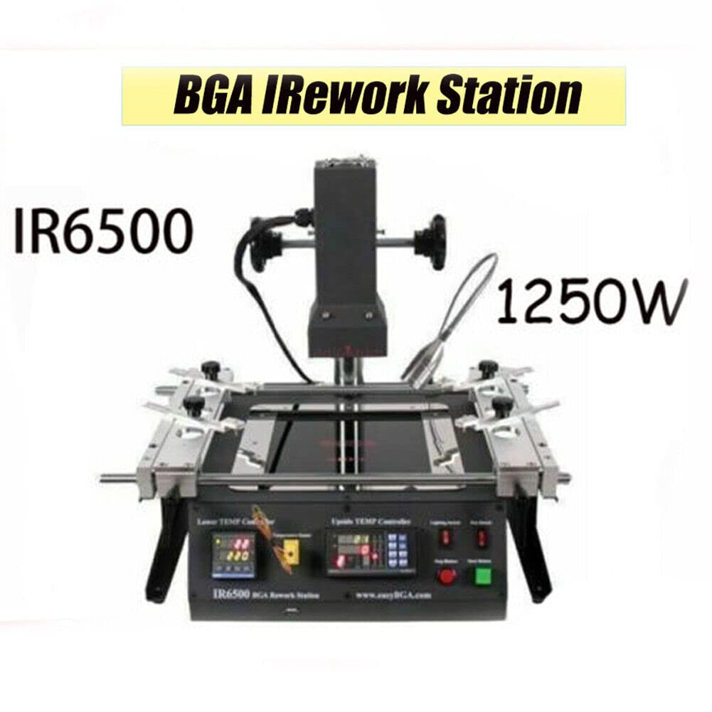  Infrared BGA Rework Station,110V 1250W IR6500 Hot Air Infrared Welding Machine,Soldering system Infrared reballing machine, SMD Soldering Reballing Welder Reflow Station Welder