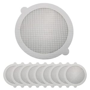 Disposable Hair Catcher MEETOOT 20PCS Round Disposable Household Sink Filter Floor Drain Strainer Shower Cover Shower Drains Mesh Stickers for Bathroom and Kitchen, 110mm Disposable Shower Drain