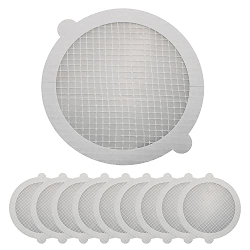 Disposable Hair Catcher MEETOOT 20PCS Round Disposable Household Sink Filter Floor Drain Strainer Shower Cover Shower Drains Mesh Stickers for Bathroom and Kitchen, 110mm Disposable Shower Drain