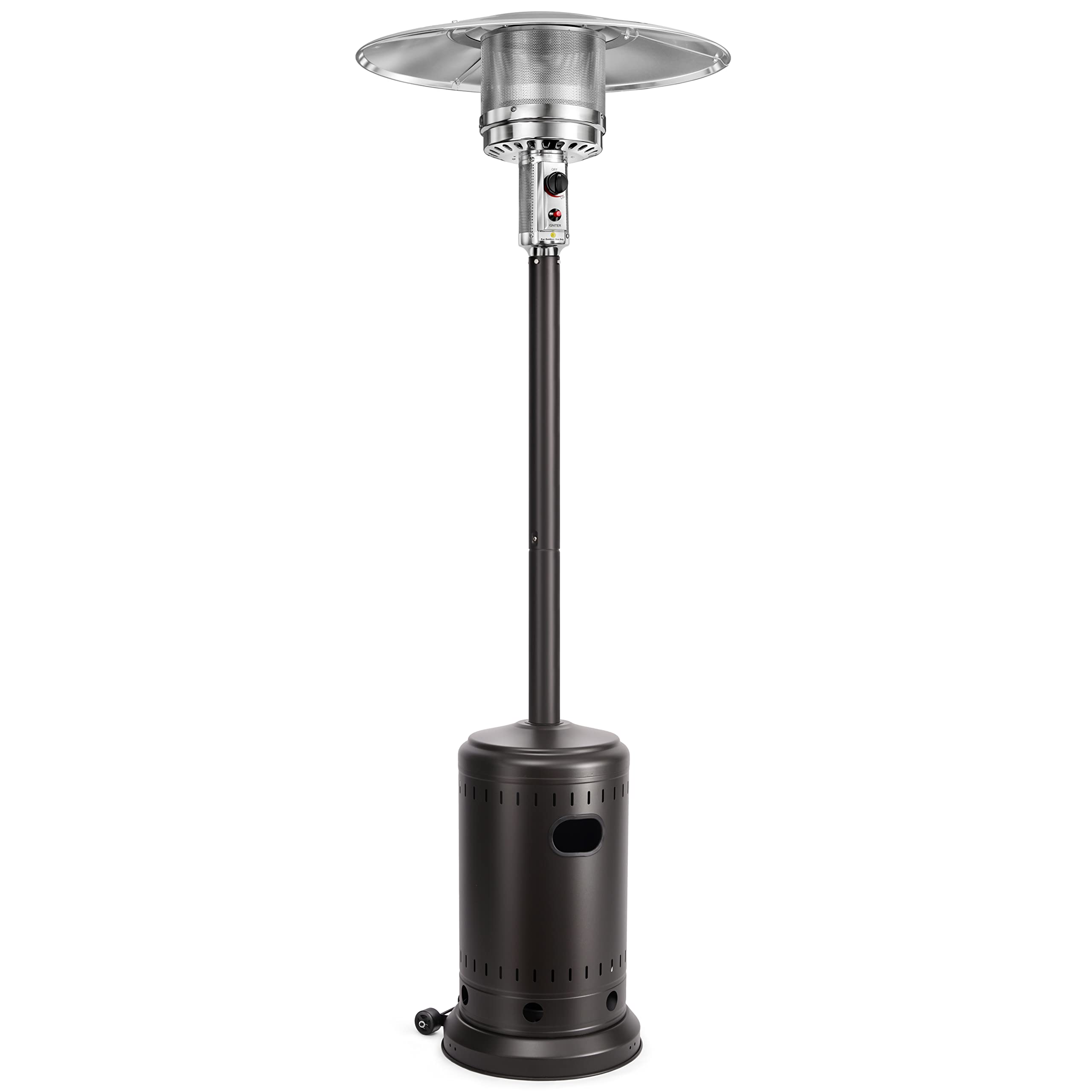 Patio Heater, 50,000 BTU Outdoor Patio Heater with Stainless Steel Burner, Wheels, Patio Heater for Home Use Commercial and Residential