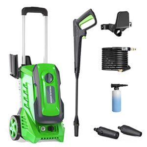 bosen electric power washer - 3500 psi pressure waher + 2.6 gpm power washers electric powered with adjustable spray nozzle foam cannon, car washer cleaner for cars, homes, driveways, patios