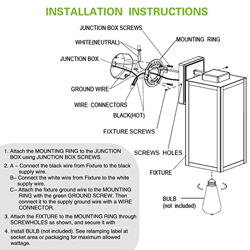 Outdoor Wall Lantern, Waterproof Exterior Wall Sconce Light Fixture, Anti-Rust Wall Mount Light with Clear Glass Shade, Matte Black Wall Lamp with E26 Socket for Porch, Front Door (Bulb Not Included)