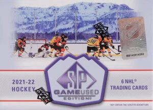 2021/22 upper deck sp game used nhl hockey box (6 cards/bx)