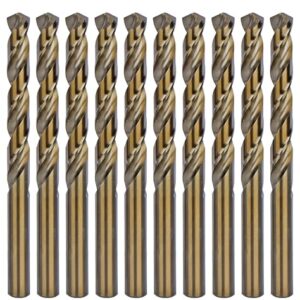 HSS Cobalt Drill Bit 7/64 in. HSS Co M35 Jobber Length Twist Drill Steel Metal-10Pcs