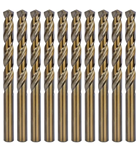 HSS Cobalt Drill Bit 7/64 in. HSS Co M35 Jobber Length Twist Drill Steel Metal-10Pcs