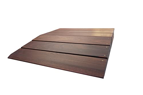 Outdoor Intermediate Wheelchair Ramp and an Outdoor Intermediate Step (Made in the USA) (Ironwood)