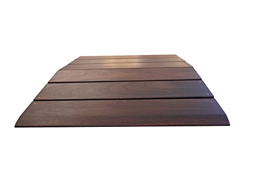 Outdoor Intermediate Wheelchair Ramp and an Outdoor Intermediate Step (Made in the USA) (Ironwood)