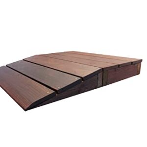 Outdoor Intermediate Wheelchair Ramp and an Outdoor Intermediate Step (Made in the USA) (Ironwood)