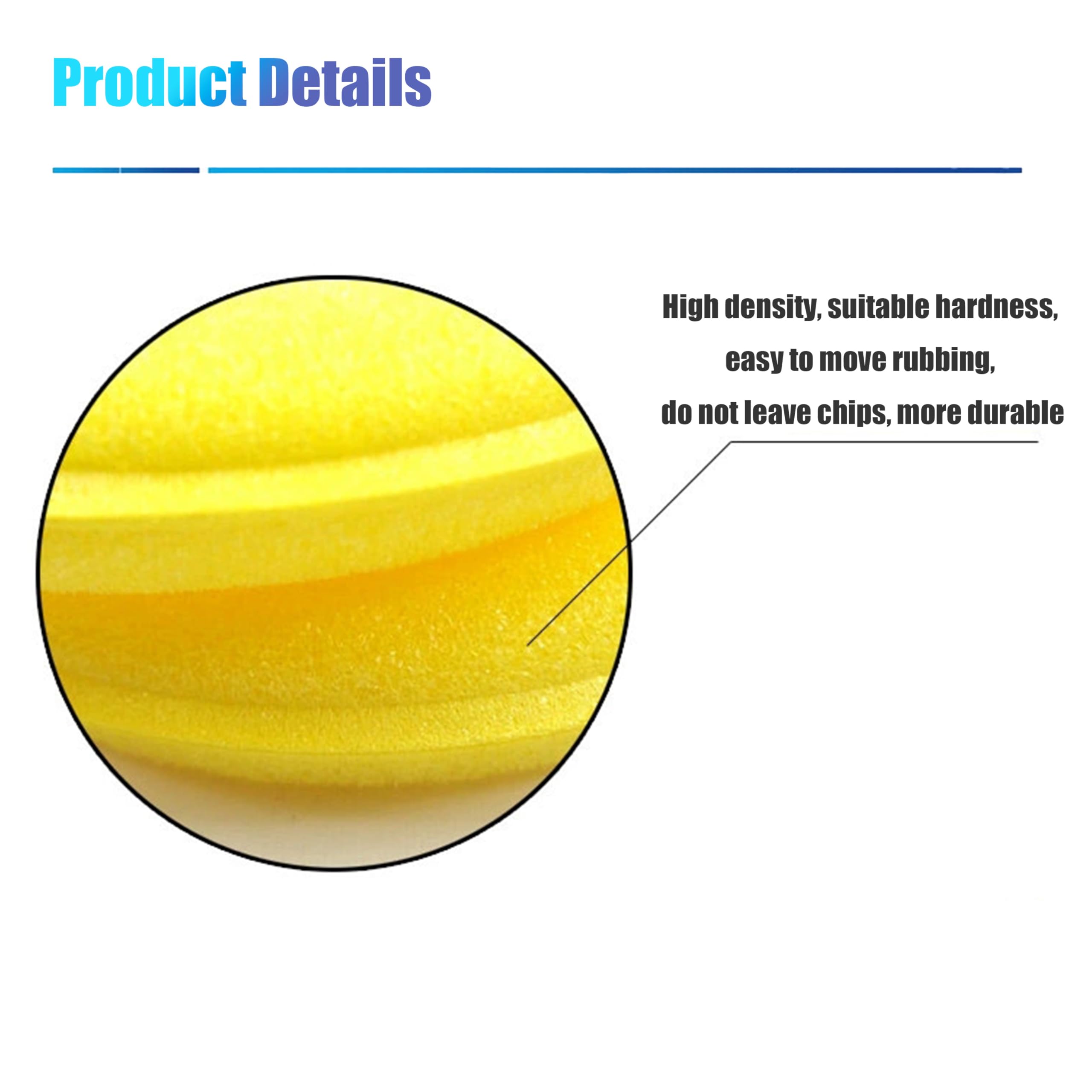 woshilaoDS 24 Pcs Car Foam Wax Applicator Pads, 4" Car Wax Foam Applicator Pads, Round Car Microfiber Detailing Polishing Sponges Applicator Pads Foam Sponges for Car Cleaning Wax Applicator Sponge