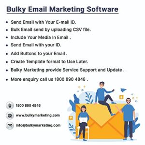 Email Marketing Software, Bulk Email Sender, Email and Media, Email with Buttons | Email Delivery | 3 Month