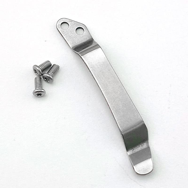 BRASSU Knife DIY Parts Stainless Steel Back Clip Pocket Clip