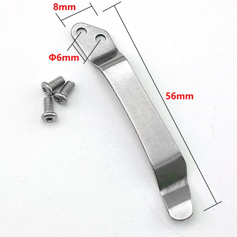 BRASSU Knife DIY Parts Stainless Steel Back Clip Pocket Clip