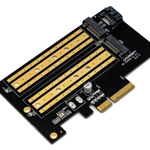 zimaboard PCIe to M.2 NVME SSD Adapter Card 32Gbps M Key/B Key PCIe4.0 X1 X4 Adapter Server Desktop PC Support SATA NGFF