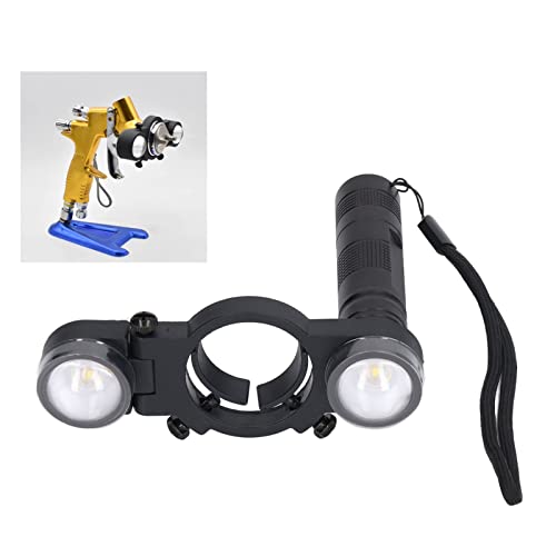 Spray Fill Light, Universal Spray Paint Lighting System with 3 Level Brightness, Memory Function, Warm or White Color, Spraygun Light for Automotive Home