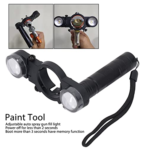 Spray Fill Light, Universal Spray Paint Lighting System with 3 Level Brightness, Memory Function, Warm or White Color, Spraygun Light for Automotive Home