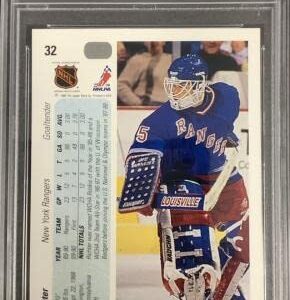 Mike Richter Signed 1990 Upper Deck #32 Rookie Card NY Rangers PSA/DNA Auto 10 - Hockey Slabbed Autographed Rookie Cards