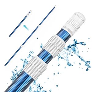 poolergetic pool pole, telescopic pool pole,thickened aluminum pool pole, adjustable length 4.5-12 feet, fit pool nets,pool brushes,pool leaf rakes,pool vacuum heads