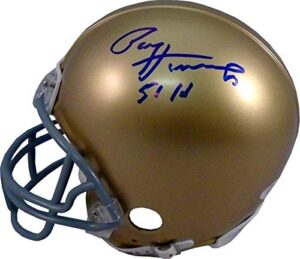 paul hornung "56 ht" autographed notre dame fighting irish mini helmet (jsa) - autographed college mini helmets