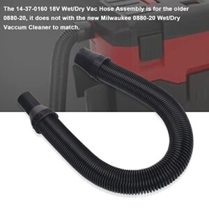 MWEDP 14-37-0160 Vac Hose Replace older 0880-20 Compatible with Milwaukee 0880-20 18V Wet/Dry Vaccum Cleaner (Note: Outside storage)