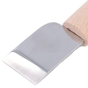 Demeras Leather Working Knife, Wide Application Stainless Steel Blade Leather Round Knife for Cutting