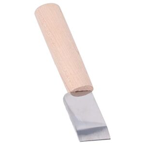 Demeras Leather Working Knife, Wide Application Stainless Steel Blade Leather Round Knife for Cutting