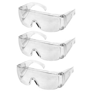 3 Pack | OTG Safety Glasses | Over Eyeglasses | Anti-Fog & Scratch Resistant | Impact & Scratch Resistant