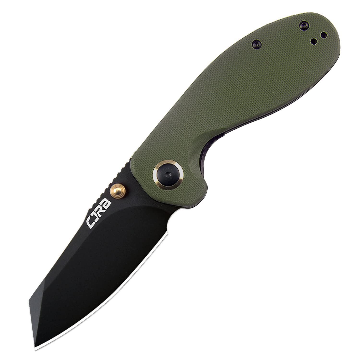 CJRB Pyrite Black Bundled with Maileah Green Great EDC Knife Companion