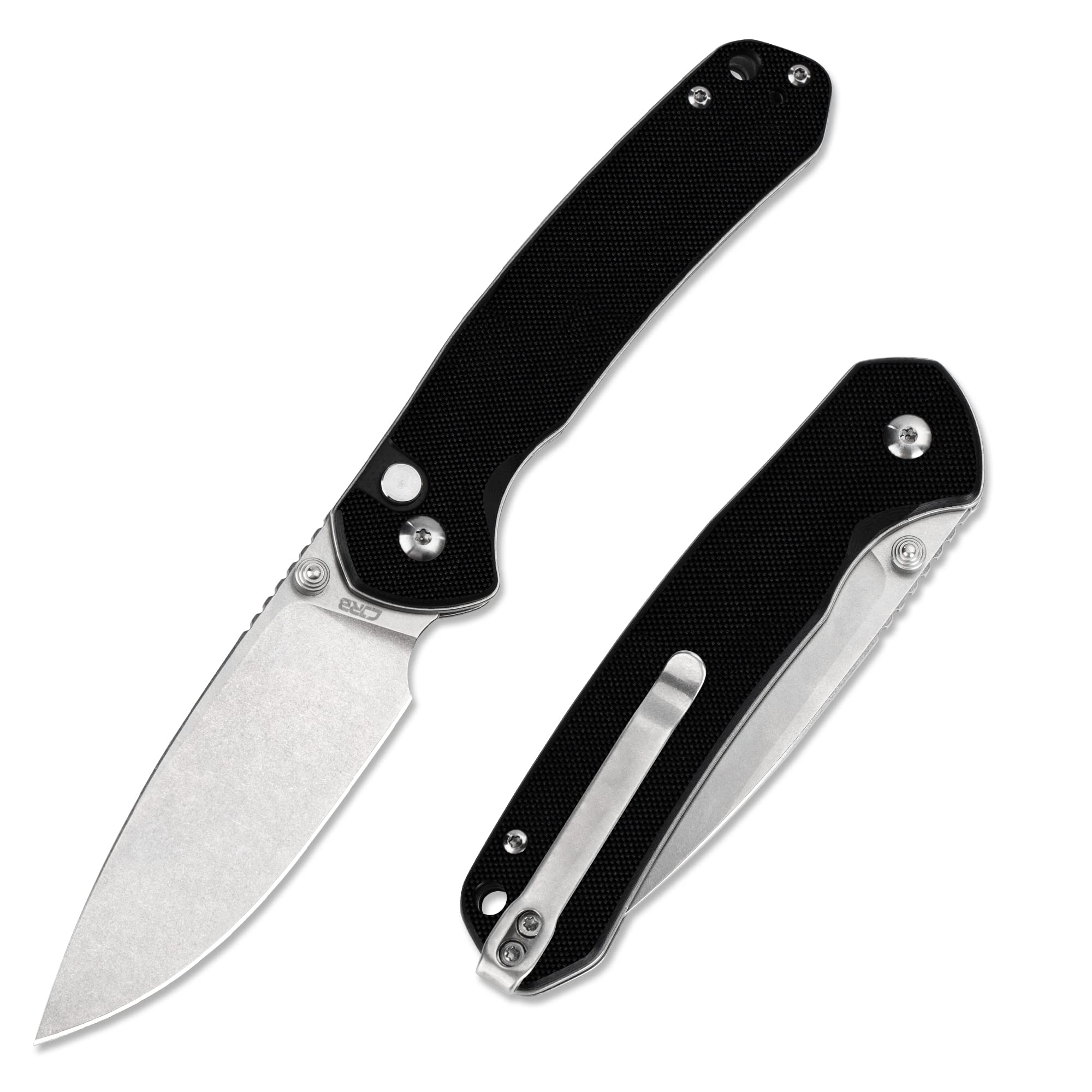 CJRB Pyrite Black Bundled with Maileah Green Great EDC Knife Companion