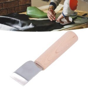 Leather Working Knife, Wide Application Stainless Steel Blade Leather Round Knife Portable Size for Leather