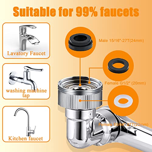 1080 Swivel faucet extension. Sink faucet spray accessory. Faucet extension for bathroom sink. Kitchen faucet spray. Dual gear mode can be adjusted freely