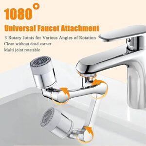 1080 Swivel faucet extension. Sink faucet spray accessory. Faucet extension for bathroom sink. Kitchen faucet spray. Dual gear mode can be adjusted freely