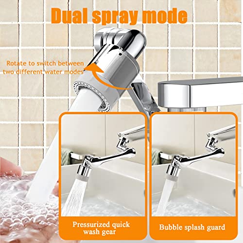 1080 Swivel faucet extension. Sink faucet spray accessory. Faucet extension for bathroom sink. Kitchen faucet spray. Dual gear mode can be adjusted freely