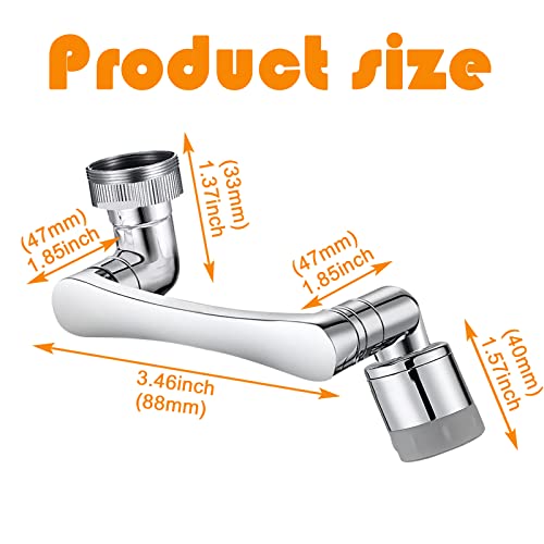 1080 Swivel faucet extension. Sink faucet spray accessory. Faucet extension for bathroom sink. Kitchen faucet spray. Dual gear mode can be adjusted freely