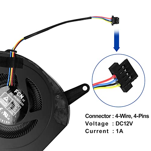 CPU+GPU Cooling Fan Replacement for Gigabyte Aorus 15G 15P RX7P RX7G 2021 RTX30 17G XB XC XD GIGABYTE AERO 15 OLED XB XD RP75SA Gigabyte Aero 17 XA HDR XB WA Series FNGT FNGS DC12V 1A Fan 10mm Thick