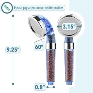 Slick- Filtered Shower Head, Shower Head Filter for Hard Water, High Pressure Shower Heads, Shower Head with Filters, Filter Shower Head, Water Softener Shower Head, High Pressure Shower Head