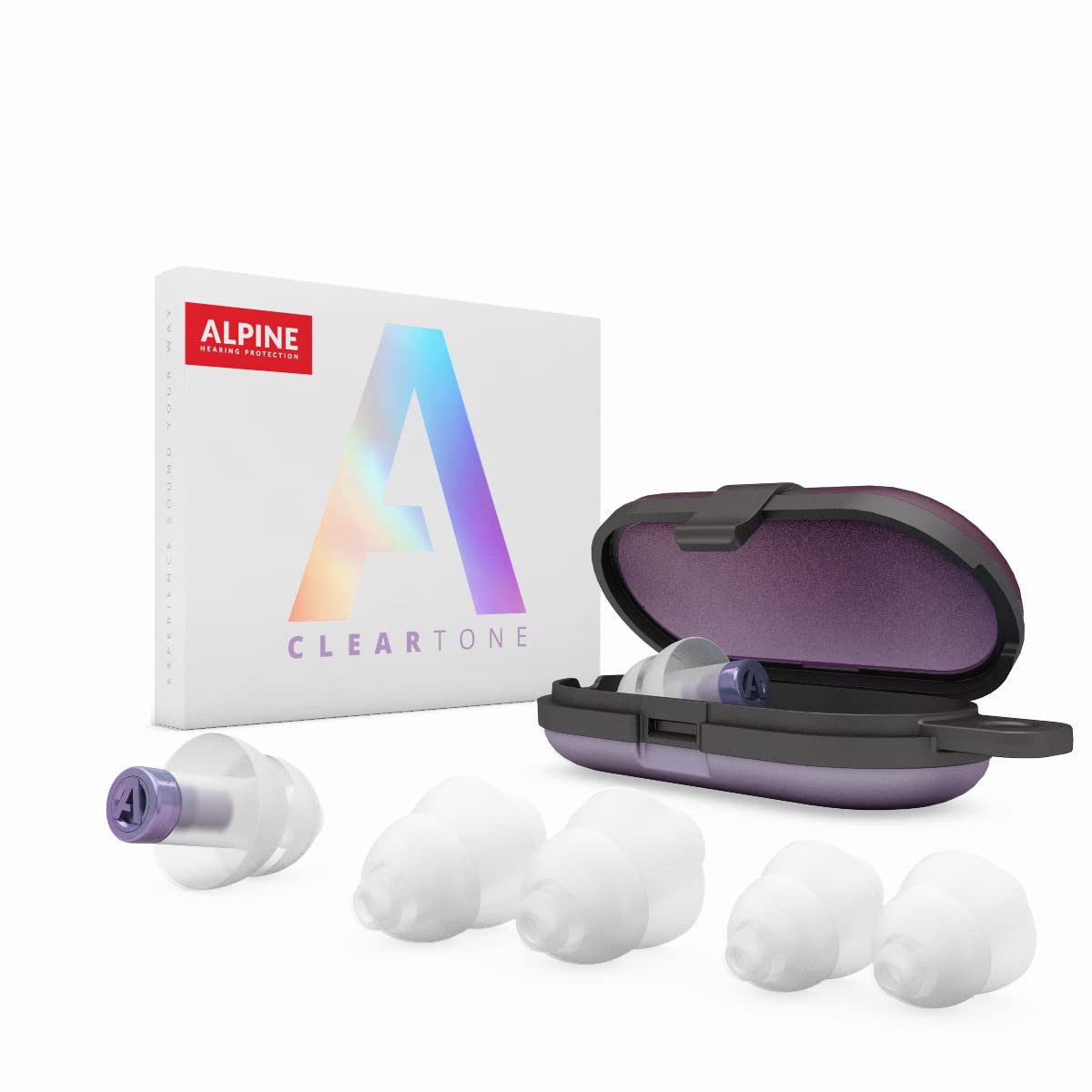 Alpine Earplugs for Noise Reduction - Premium Hearing Protection - High Fidelity Ear Plugs for Concerts, Noise Sensitivity and More - Soft & Comfortable - S/M/L Size - 21dB Noise Cancelling - Mica