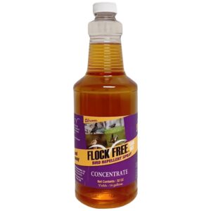 bird repellent spray concentrate, residential bird problem solution by flock free, 32 oz concentrate, makes up to 16 gallons