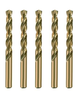 cobalt drill bit 13/32 in. hss co m35 jobber length twist drill steel metal-5pcs