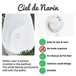 Ciel de Narin Shower Drain Hair Catcher Highly Durable Silicon Hair Sink Stopper Drain Cover Hair Trap Easy to Install and Clean Suit for Bathroom Shower Bathtub Tub and Kitchen 5 Pack